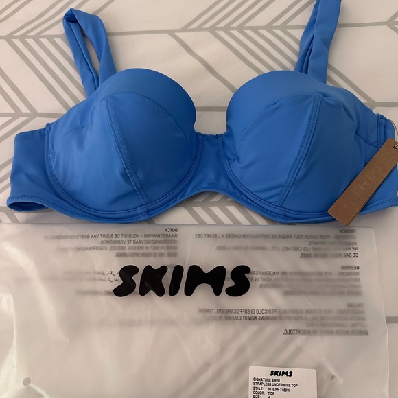 SKIMS | Swim | Skims Vibrant Blue Bikini Top | Poshmark